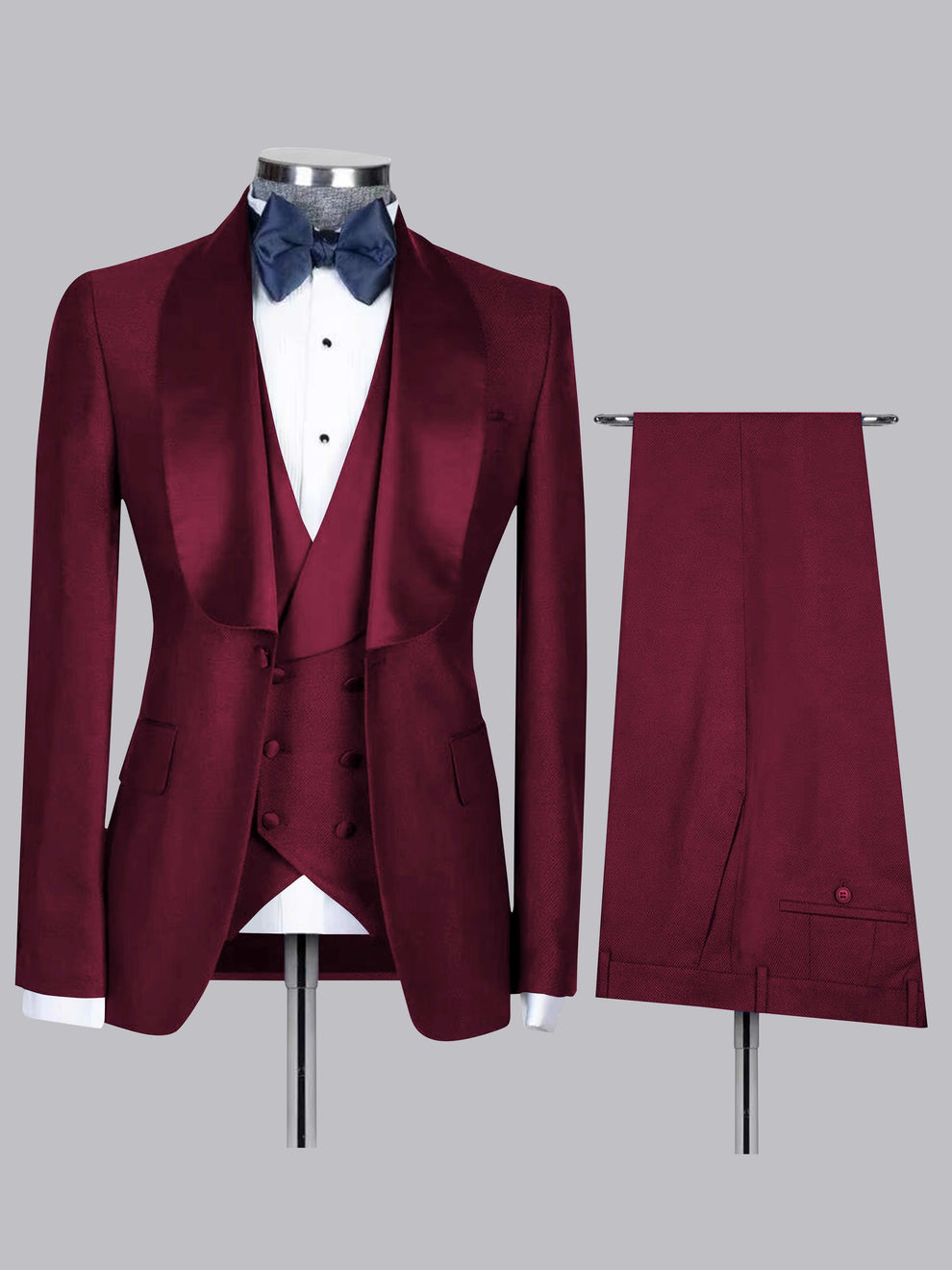 Men's Suits 3 Pieces Slim Fit One Button Elegant Formal Look Wedding D ...